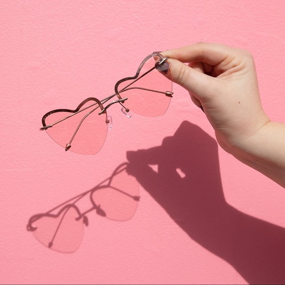 Diff Eyewear | Accessories | Diff Eyewear Pink Heart Shape Sunglasses ...
